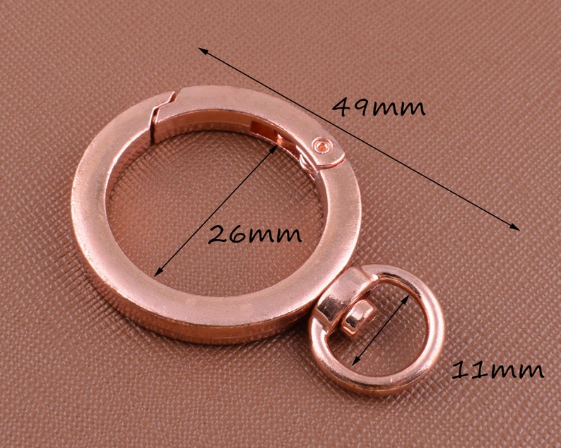 1 Inch Spring Gate Ring26mm Rose Gold Round Flat Spring Ring - Etsy