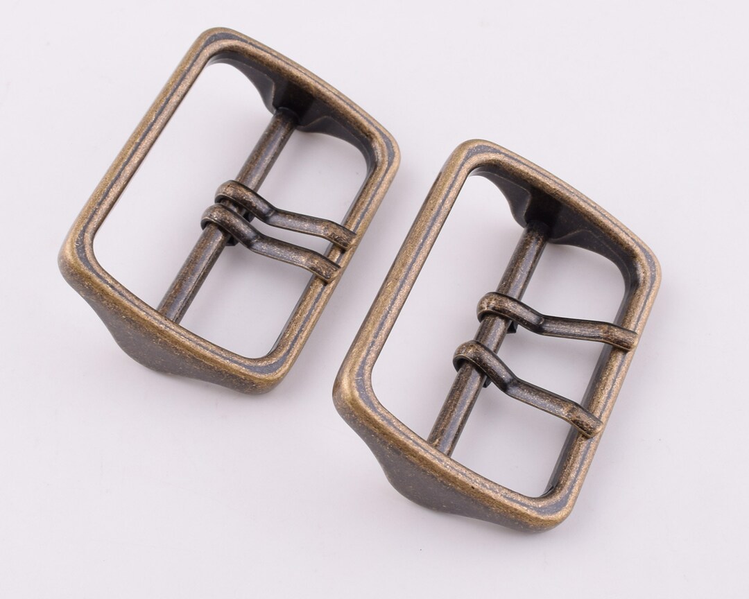 1.5'' Double Pin Buckle Bronze Belt Buckles,38mm Large Double Prong ...
