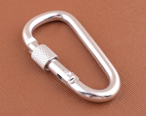 Silver Key Ring Large Key Chain Carabiner Aluminum Carabiner - Etsy