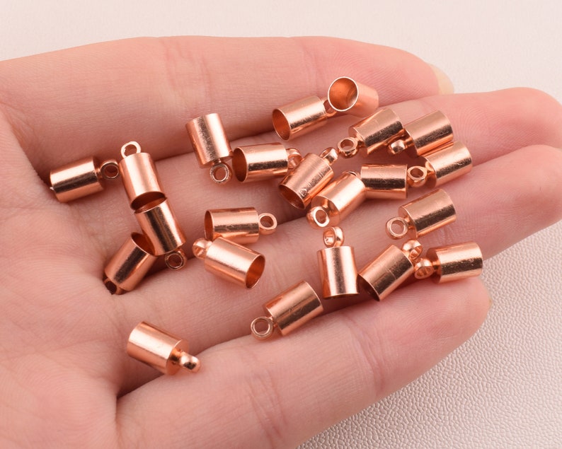 Rose Gold Barrel Cord End Caps510mm Tassel Capend Caps With - Etsy
