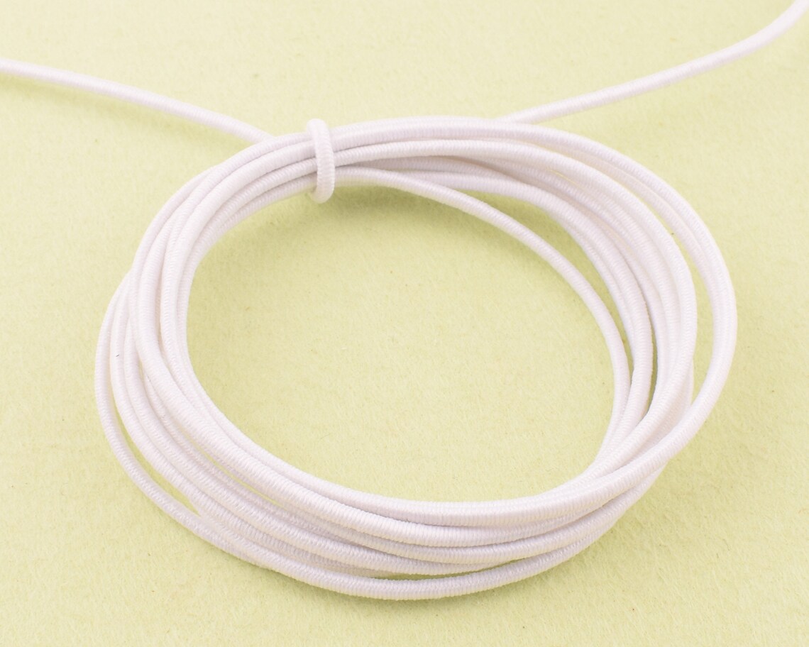 1.5mm White Elastic Cordround Elastic Draw Cord Ropejewelry - Etsy