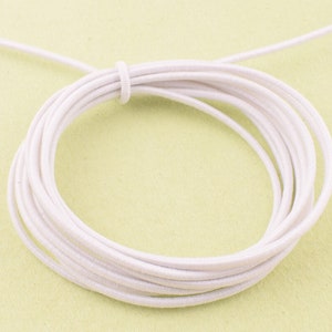 1.5mm White Elastic Cord,round Elastic Draw Cord Rope,jewelry Beading ...