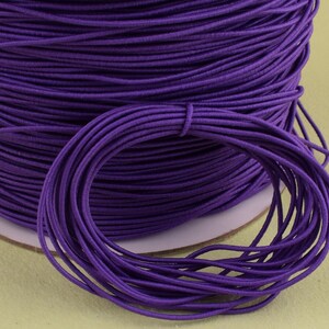 Purple Elastic Cord,1mm Elastic Draw Cord Rope,polyester Round Elastic ...