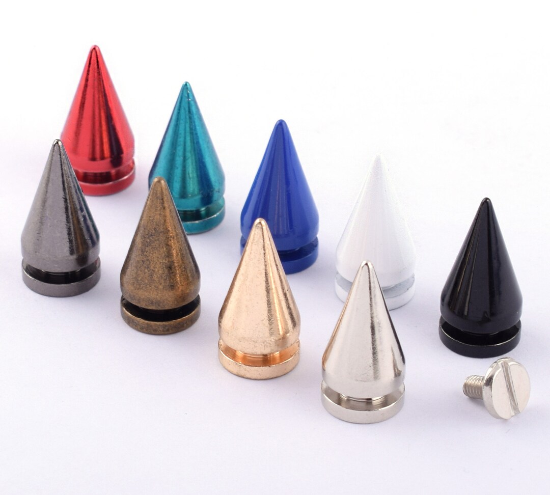 Colorful Screw Punk Studs Decorative Nail Studs,red Metal Punk Spikes ...