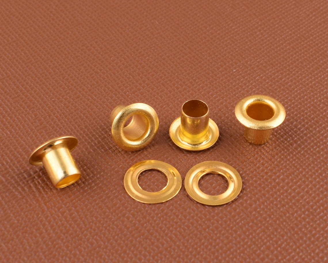 100 Sets Gold Eyelets4mm Eyelets Grommet With Washer Round - Etsy