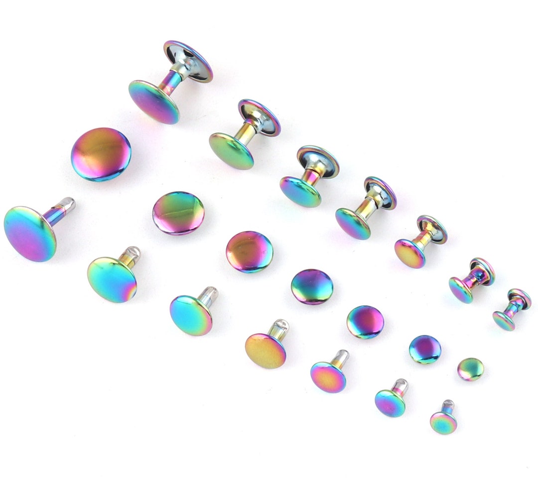 Rainbow Double Cap Rivets Metal Rivets Studs Rapid Rivets Decorative ...