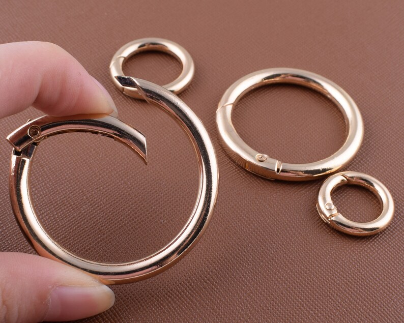 Spring Gate Ring Claspgold Round Push Gate Snap Hookmetal | Etsy