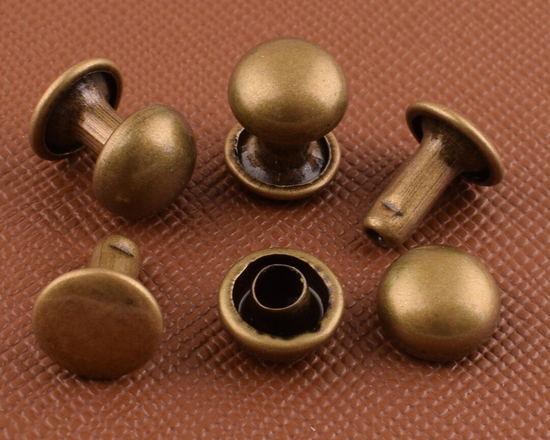 Goujons rivet en bronze, 8 -10 mm Demi-rond boule rivet,Double Cap ...