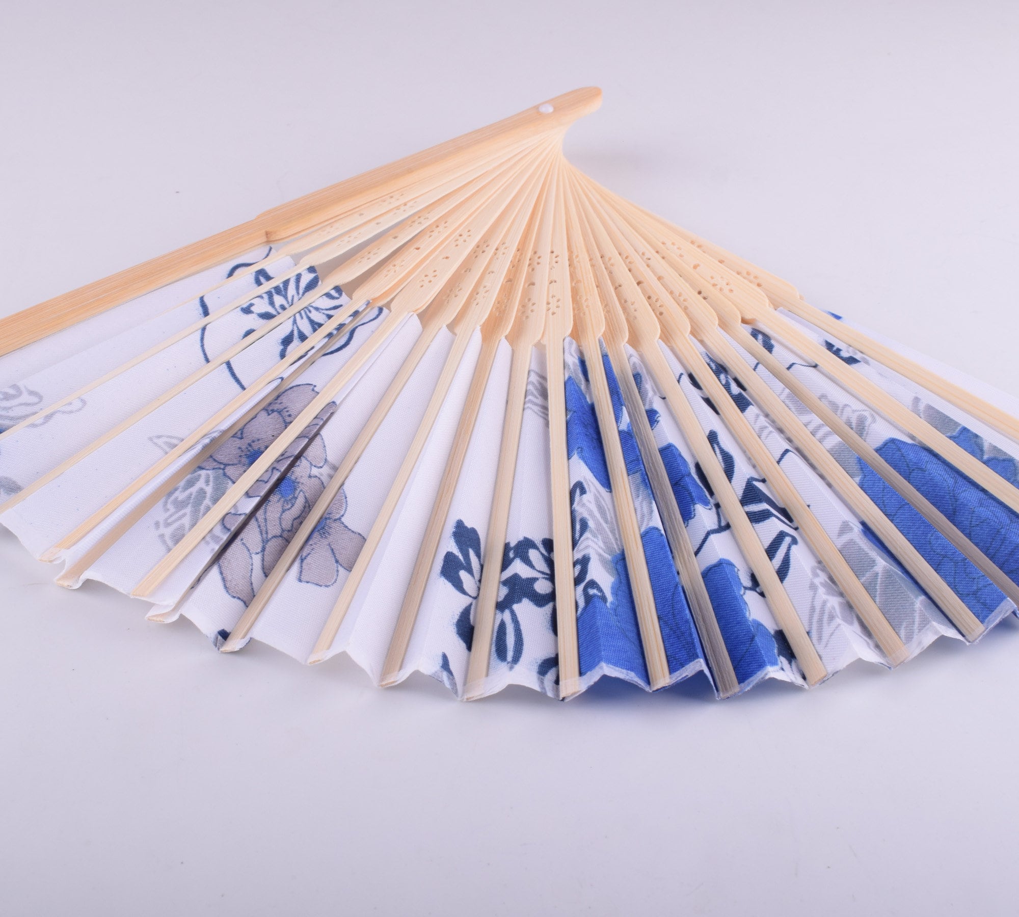 Hand Fans Chinese Silk Fans Blue and White Porcelain Style - Etsy
