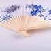 Hand Fans Chinese Silk Fans Blue and White Porcelain Style Flower ...