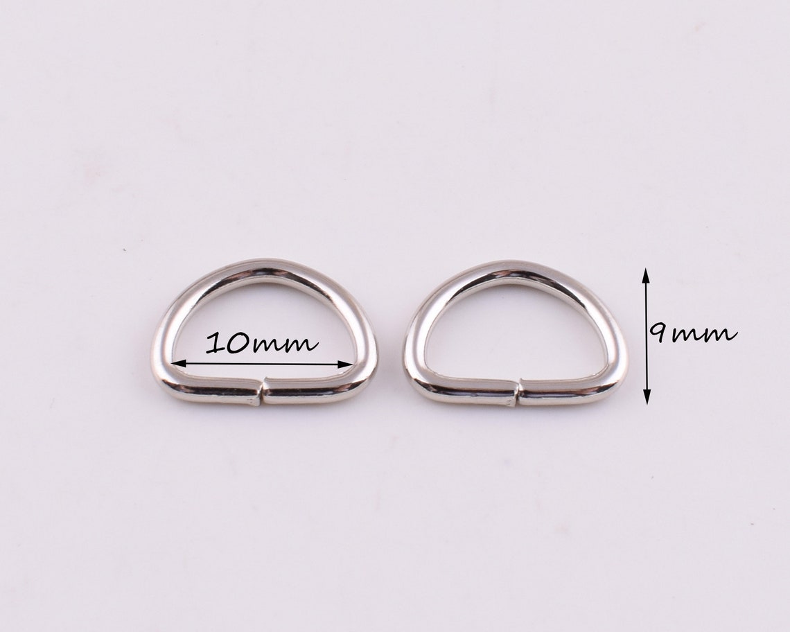 Silver D-rings10mm Mini D Ringsmetal Iron Small D Loop D - Etsy