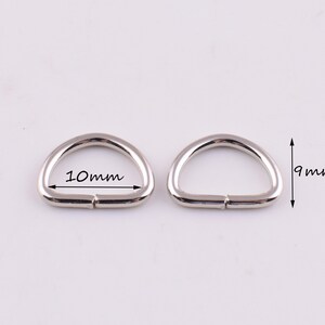 Silver D-rings,10mm Mini D Rings,metal Iron Small D Loop D Circles ...