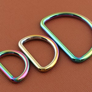 3 Sizes Rainbow D Rings Metal D Loops D Circles D Buckles,pet ...