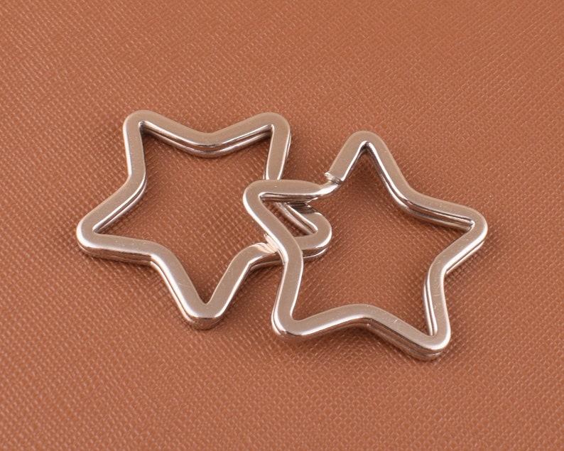 Star Shape Key Ring1 1/4'' Rainbow Double Split Rings | Etsy