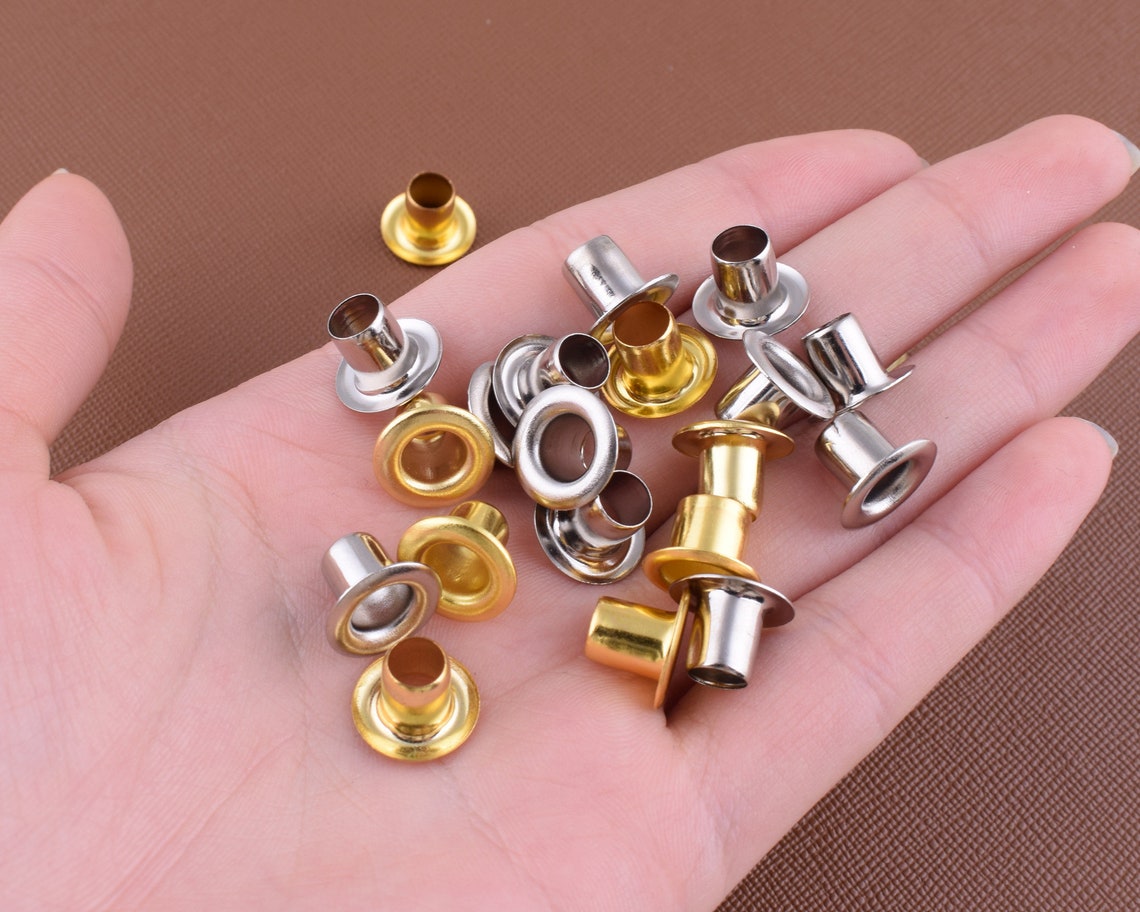 Metal Eyelets,6mm Hole Eyelet Grommet With Washer,gold/silver Grommet ...
