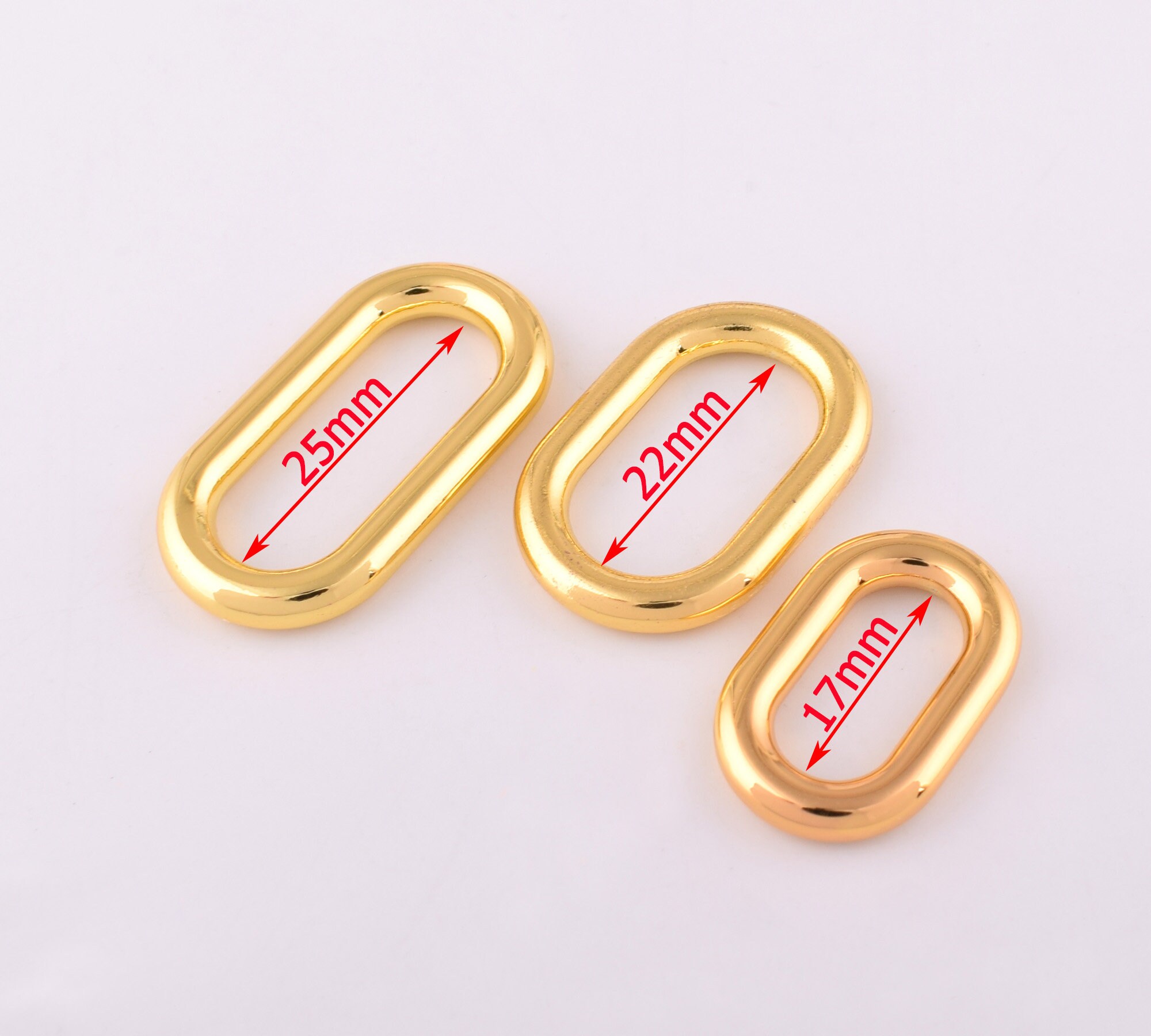 Gold Metal Oval O Rings Strap O-ringen gespen 50mm 44mm 32mm - Etsy ...