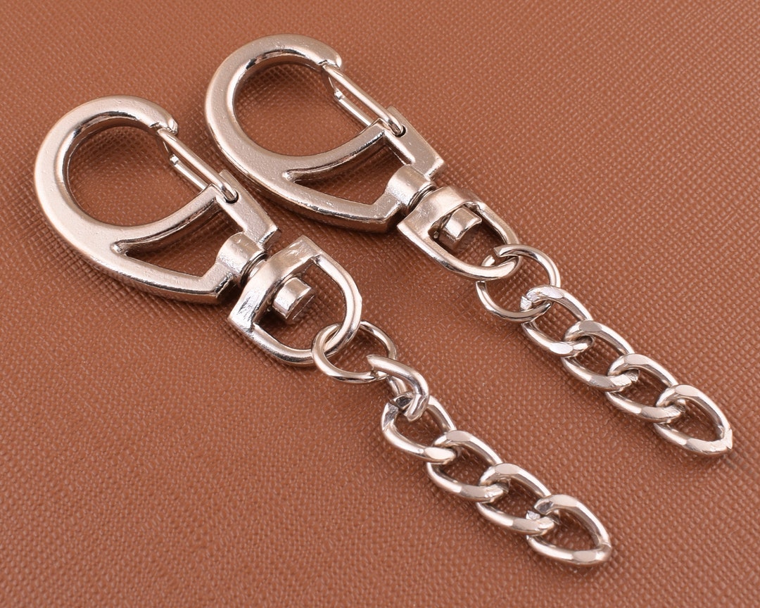 Swivel Clasps,6 Pcs 80mm Silver Push Gate Hook,lobster Clasp With ...