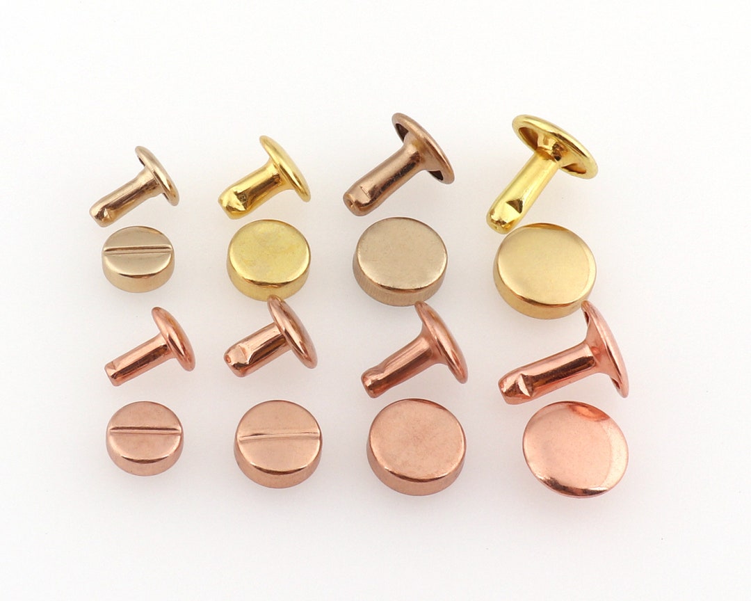 Rose Gold/gold Rivet Studs,double Cap Round Rivets,7mm 8mm 9mm 10mm ...