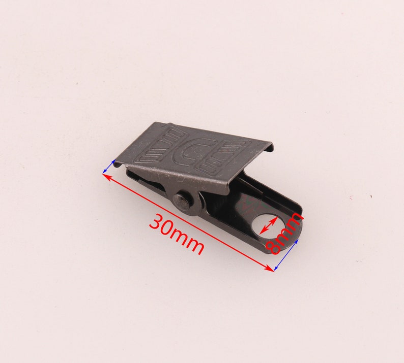 Metal Badge Clips Gunmetal Alligator Clips Name Tag Holder ID - Etsy