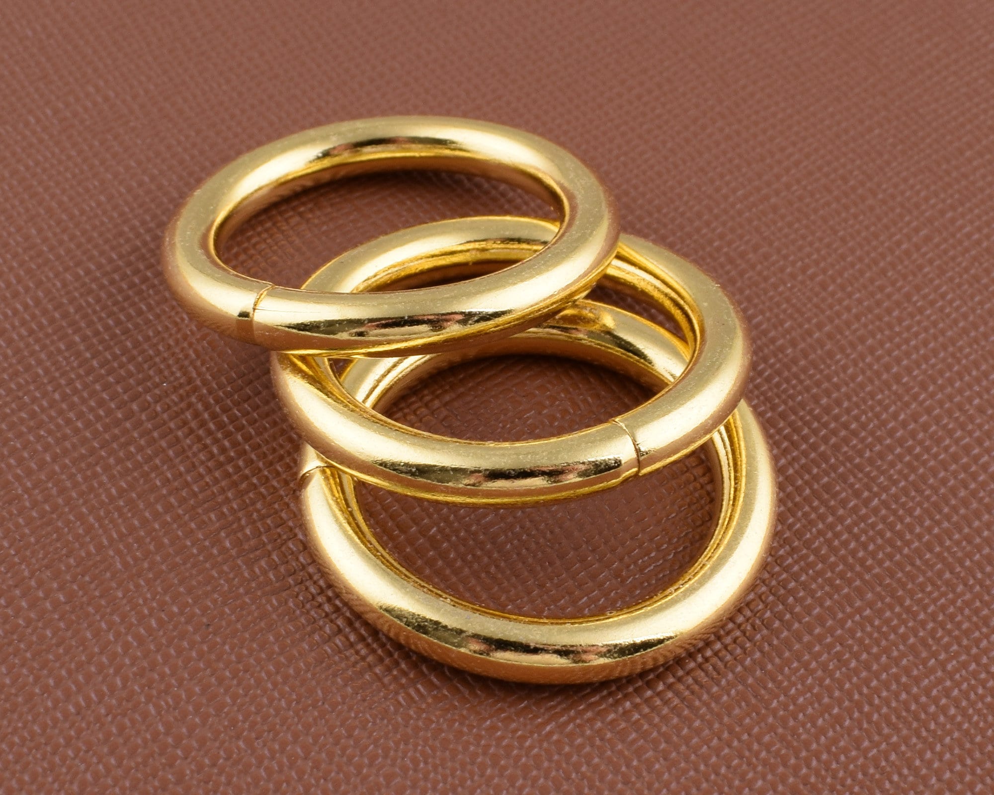 Anillos O de metal anillo de correa de oro redondo anillos | Etsy