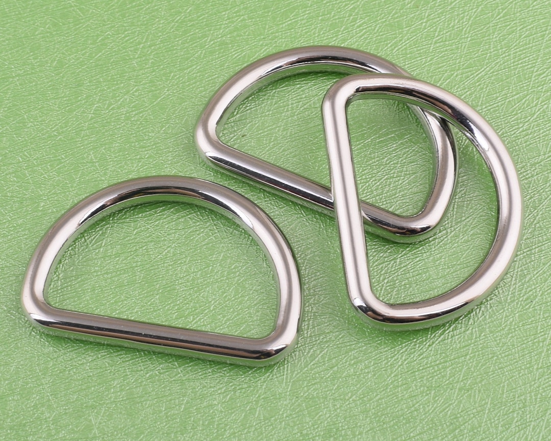 D Rings Silver D Circles D Loop D-rings Metal D Ring D Loop,6 Pcs 1 ...