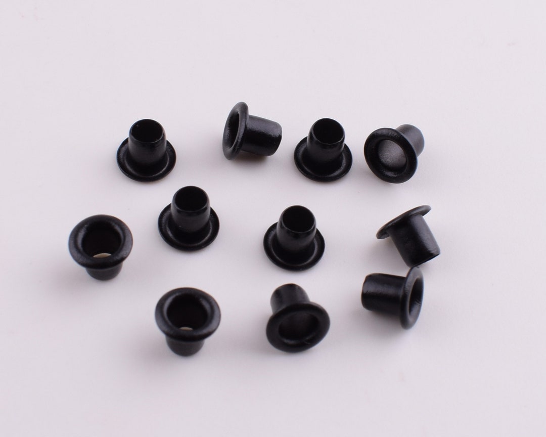 Black Mini Eyelet Grommet,2mm Hole Metal Grommets Eyelets Small Rapid ...