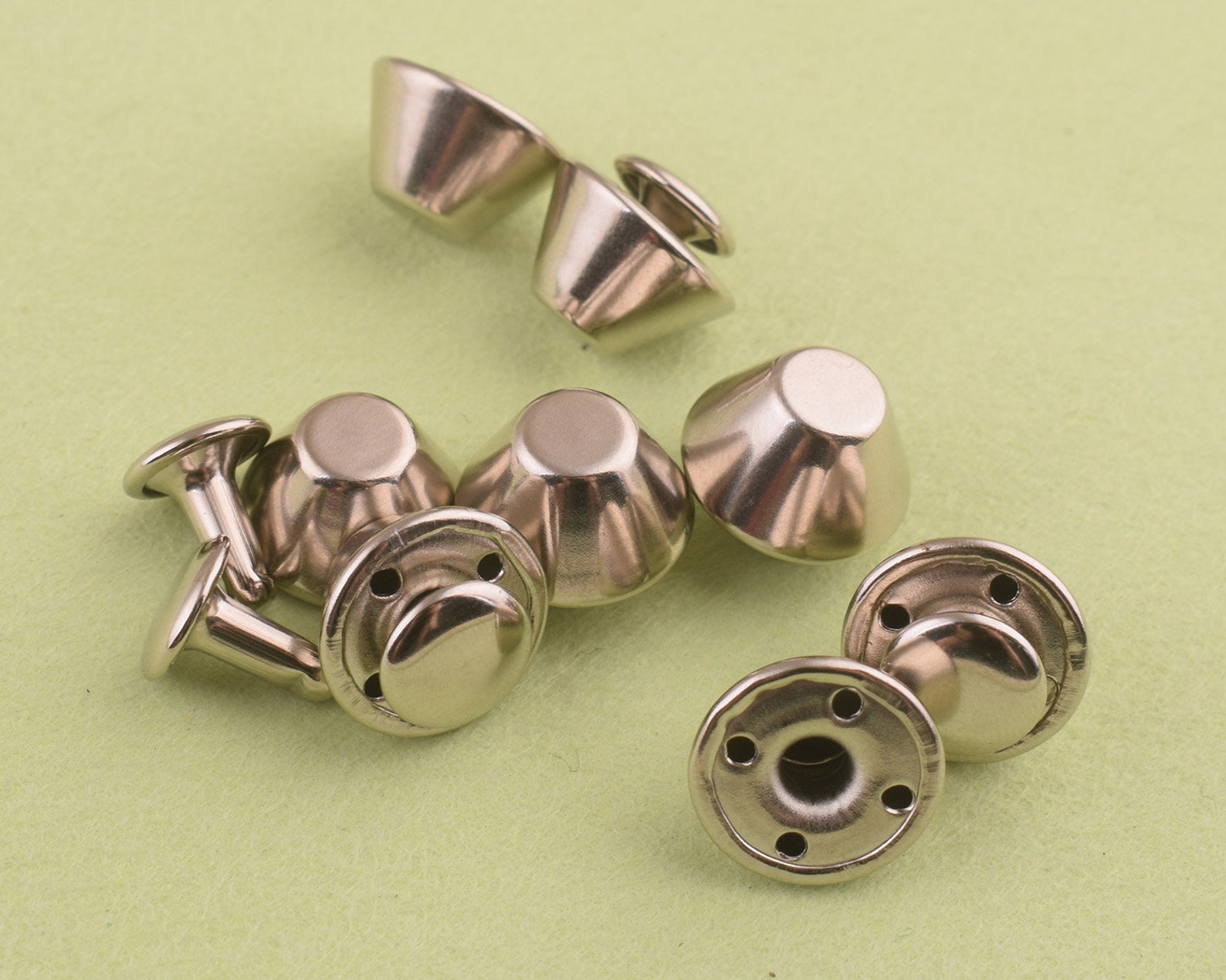 Metal Rivets Silver Double Cap Rivets Medium Rivet ,12mm Rivets for ...