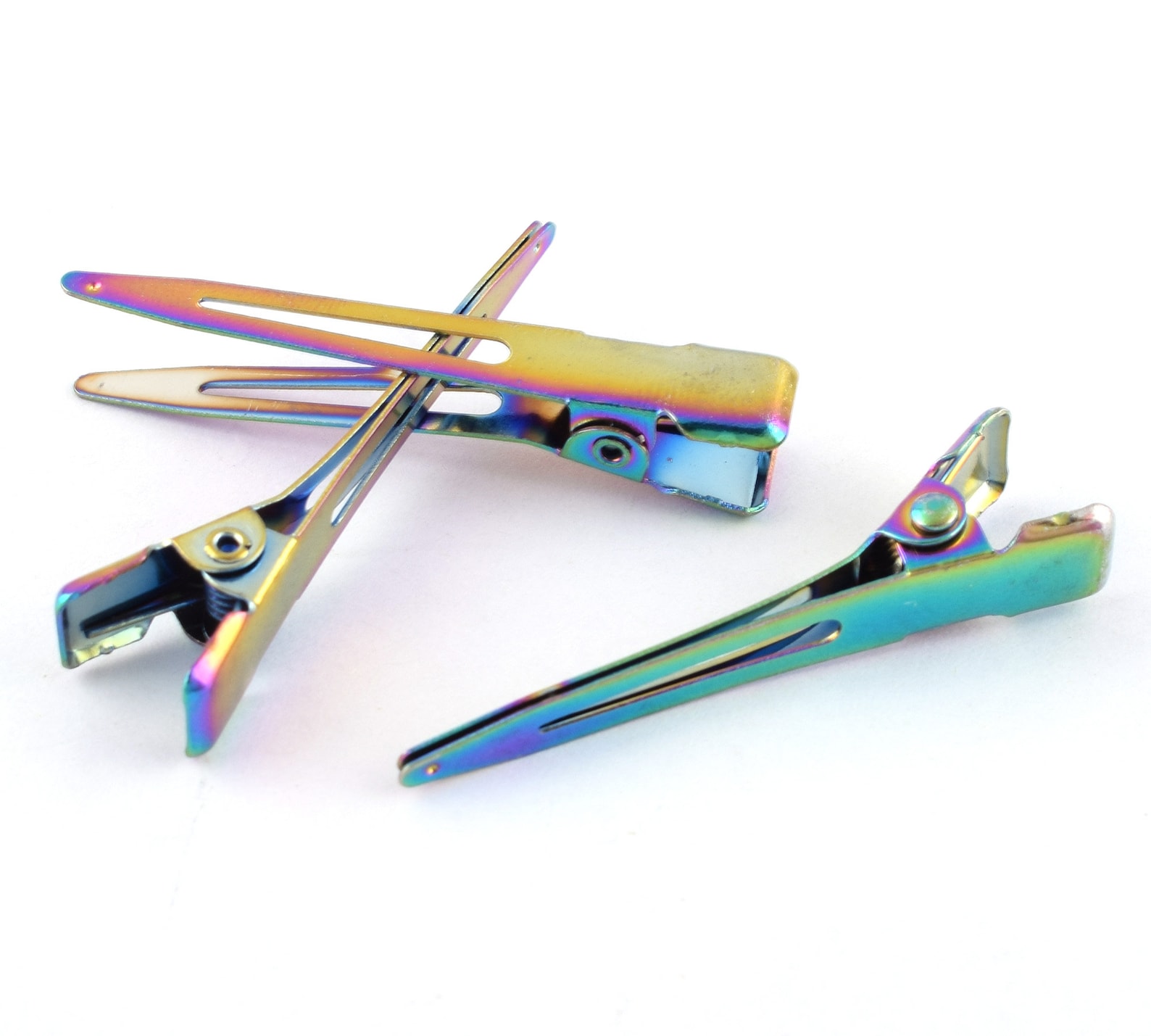 Rainbow Alligator Clips45mm Hair Pinch Clips Surface Blank - Etsy