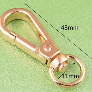 Gold Swivel Clasps,6 Pcs 11mm Swivel Hook Push Gate Hook,lobster Clasp ...