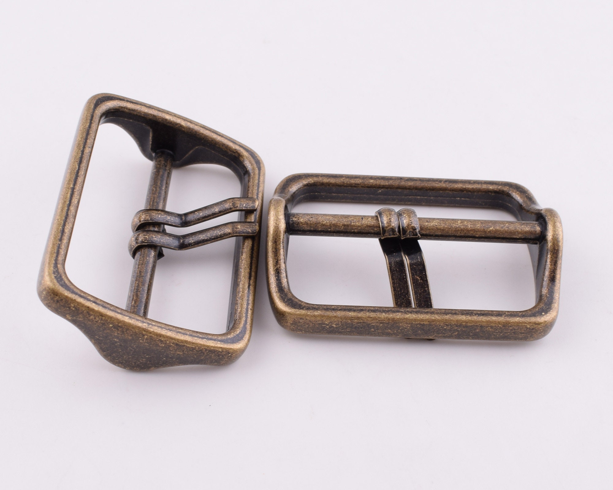 1.5'' Double Pin Buckle Bronze Belt Buckles,38mm Large Double Prong ...