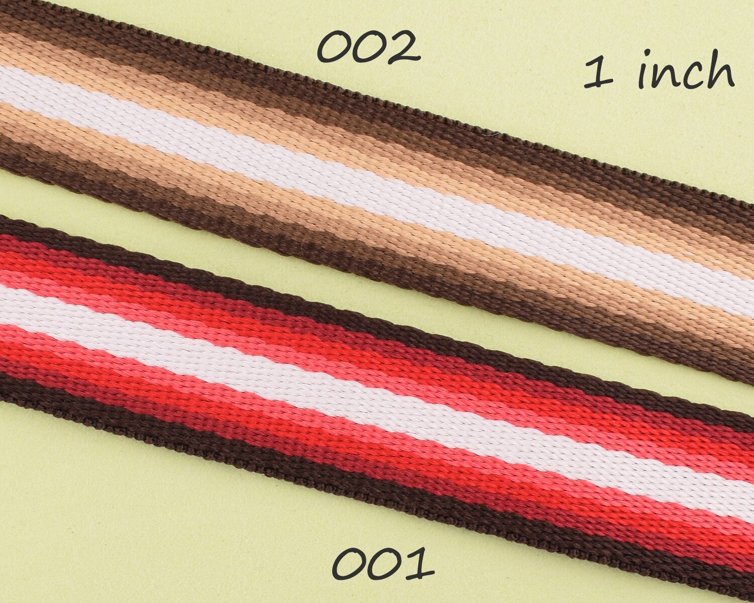 1 Inch 25mm Stripe Webbing Bag Strap Cotton Ribbonsoft Woven - Etsy