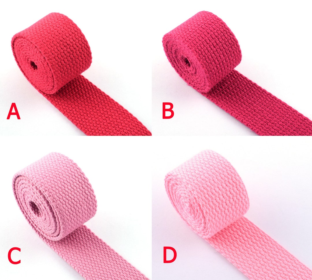 1 Inch Cotton Webbing Strap Solid Color Webbing,25mm Fabric Key Fob ...