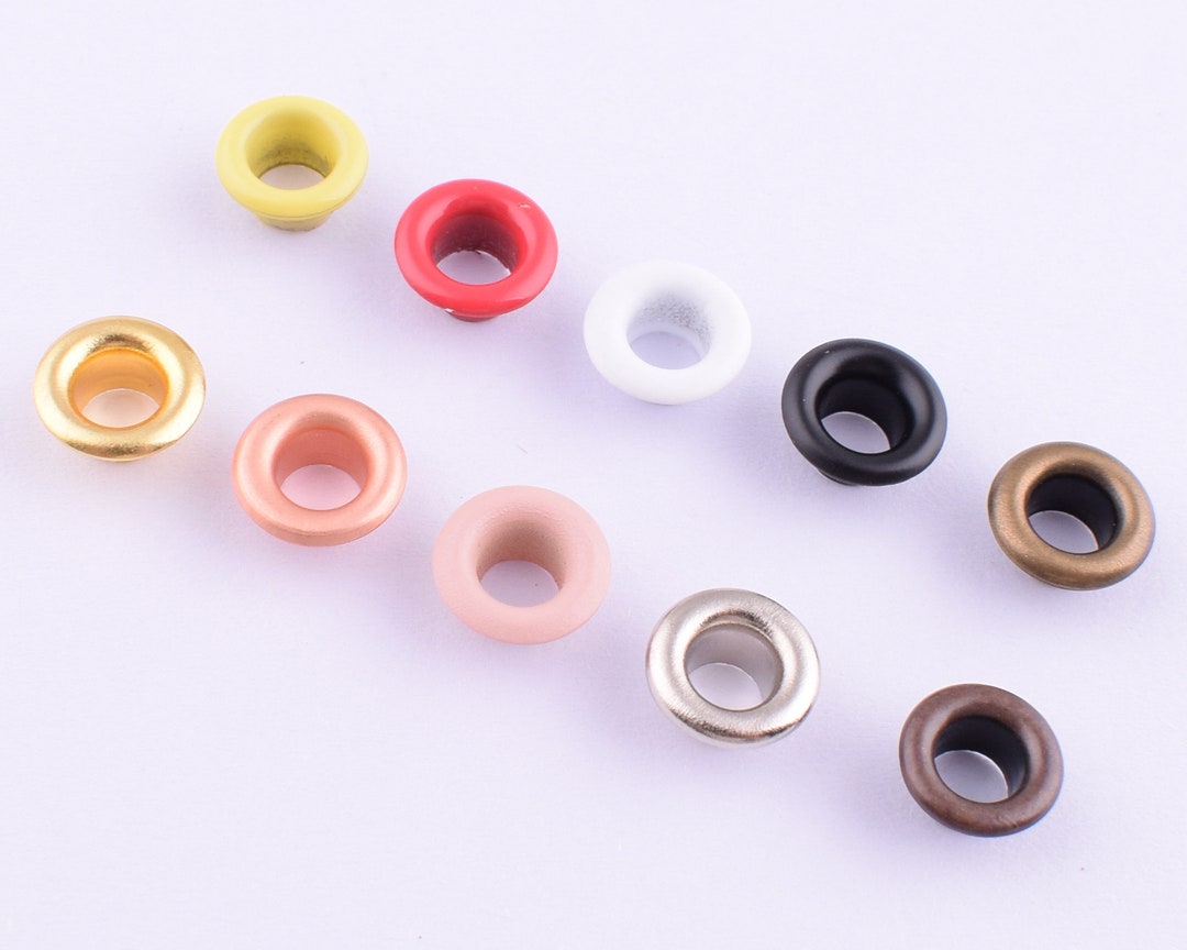 Grommet Eyelets,200 Pcs 4mm Small Round Hole Metal Mini Eyelets Grommet ...