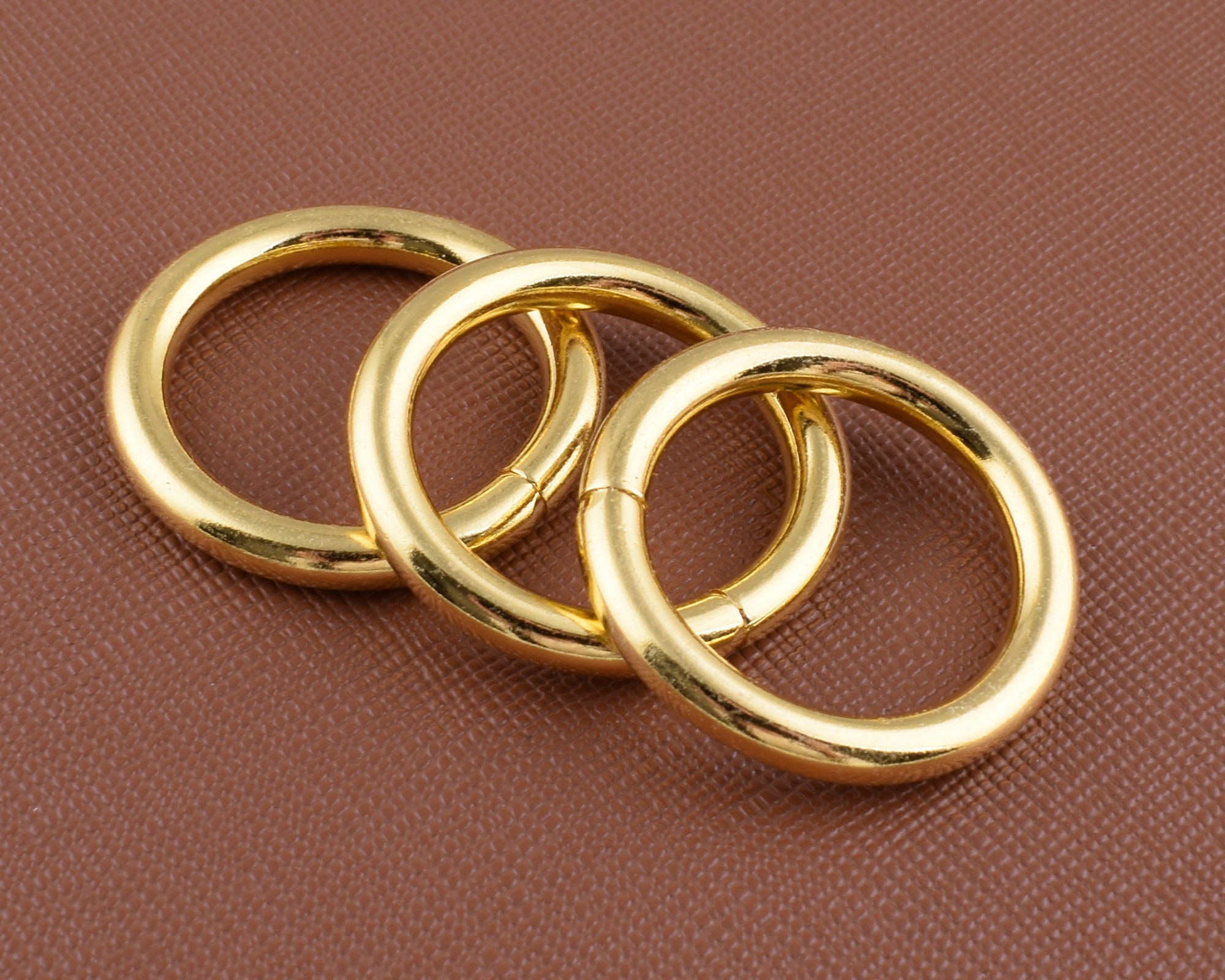Anillos O de metal anillo de correa de oro redondo anillos | Etsy