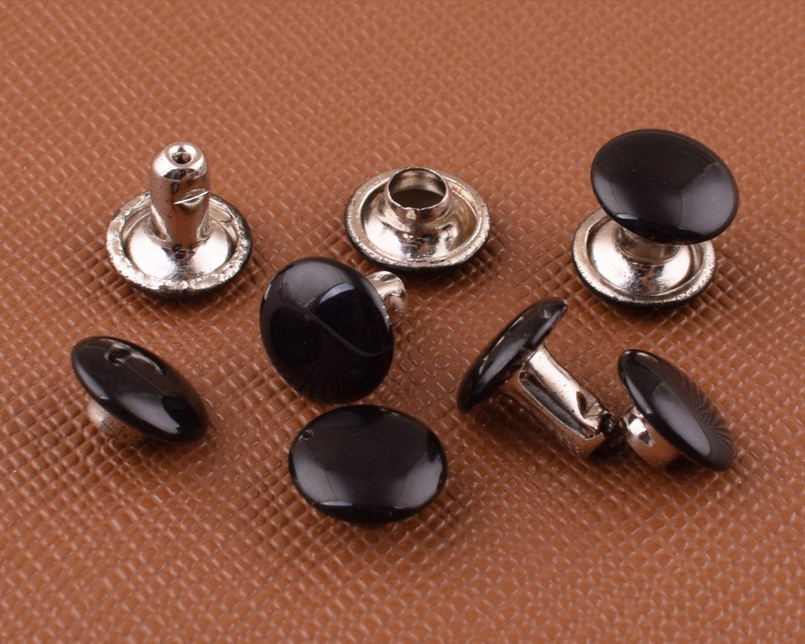 100sets Black Rivets Stud Metal Rapid Rivets Round - Etsy