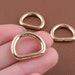 Mini D-rings,20 Pcs 14mm Metal D Rings Light Gold Small D Loop D ...