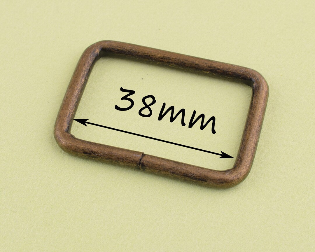 3/2 Inch Square Ring Bronze Square Buckle Metal Rectangle Ring for Belt ...