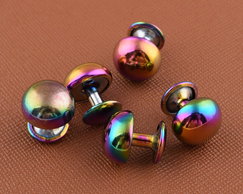 Rainbow Metal Rivets Studs Rapid Studs12mm15mm Double Cap | Etsy