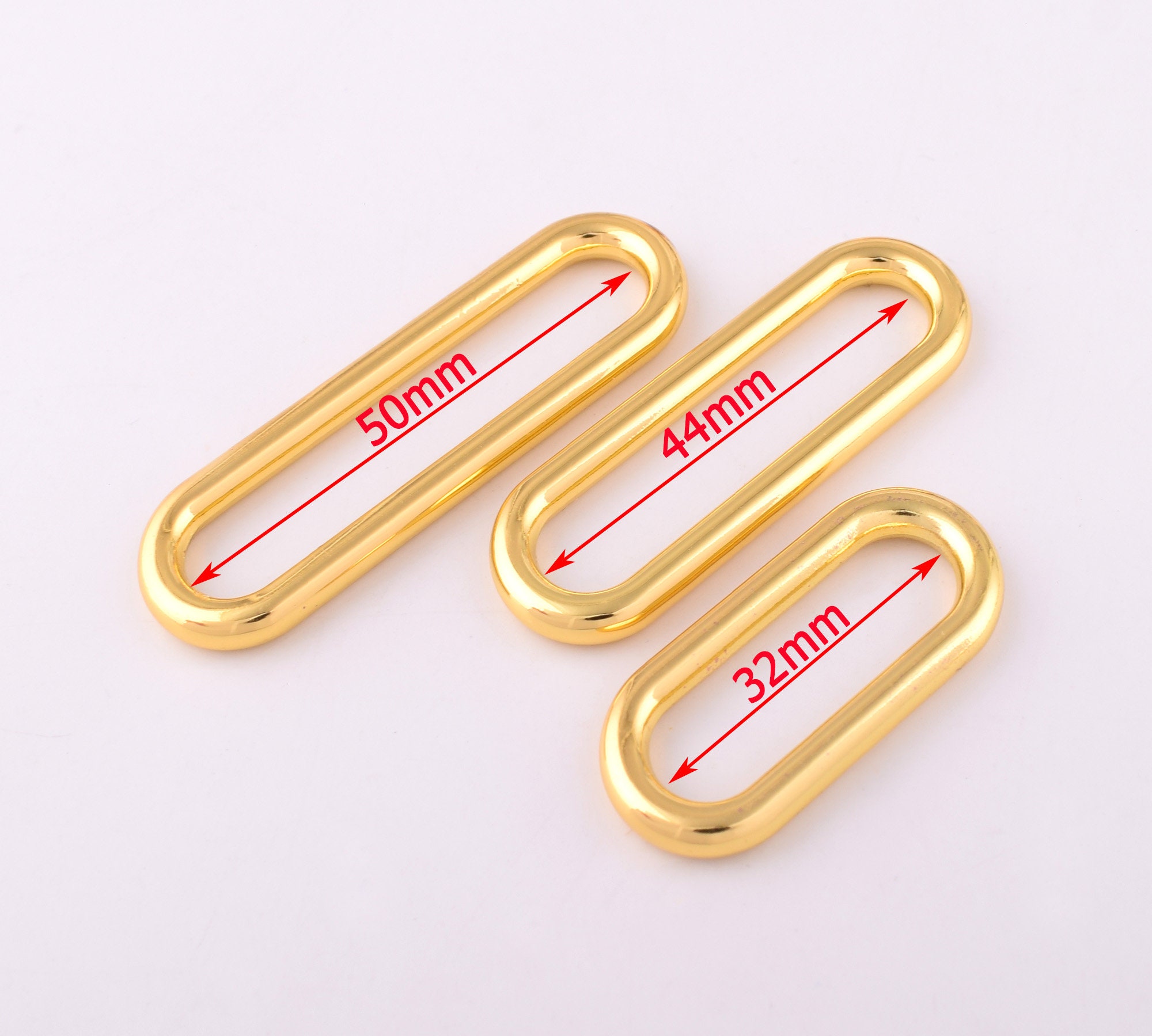 Gold Metal Oval O Rings Strap O-ringen gespen 50mm 44mm 32mm - Etsy ...