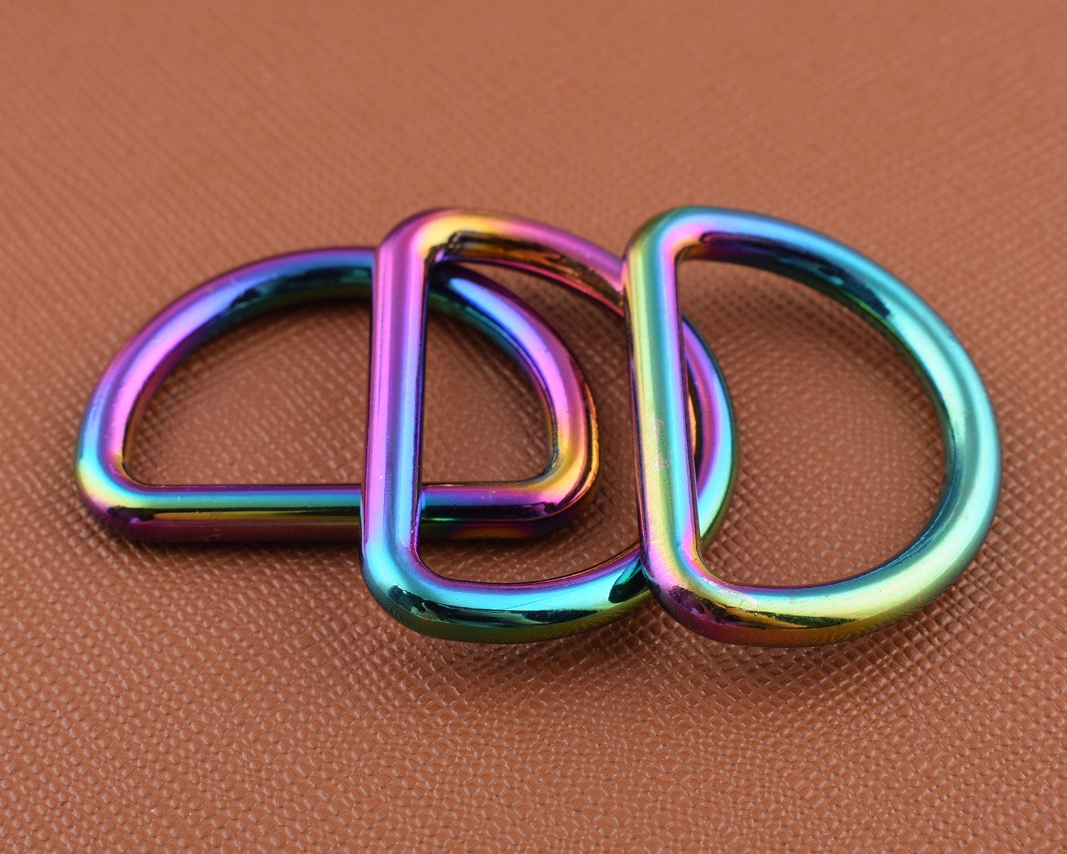 Rainbow D Rings 1 inch Metal D-Rings D Loop D | Etsy