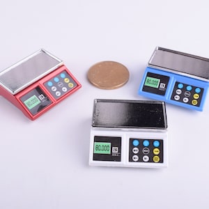 Miniature Electronic Scale,blue/red/white Scales Weight Dollhouse ...