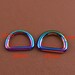 4 Size Rainbow D Rings,metal D Loops D Buckles,strap Purse Ring,pet ...