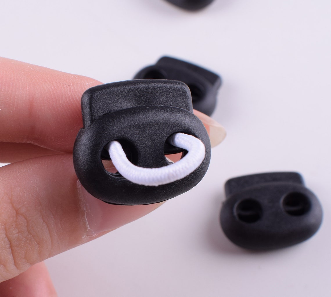 Plastic Cord Stopper2023mm 50 PCS Black Spring Cord - Etsy