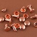 Round Rivet,100 Sets Rose Gold Rivets Studs Metal Rapid Rivets,6*7mm ...