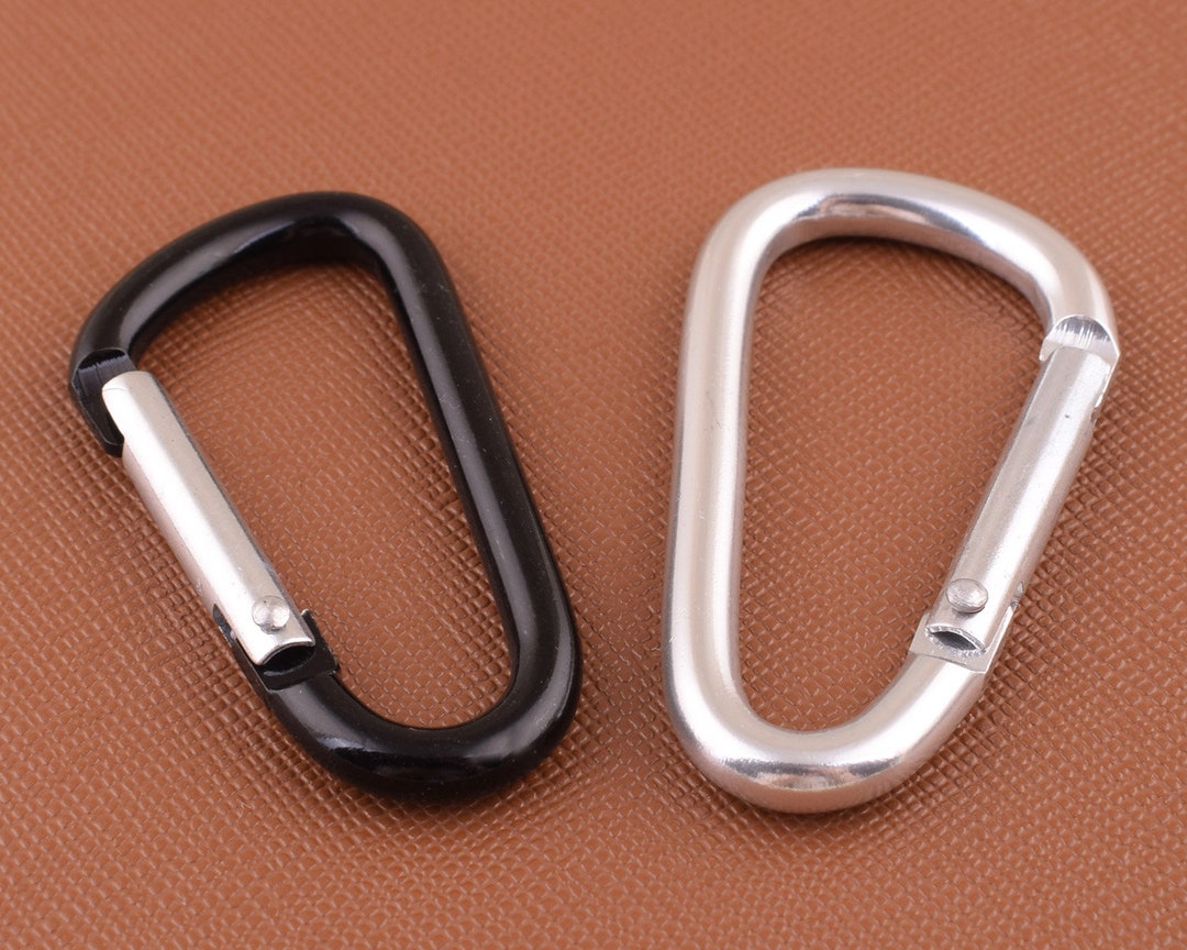 Black/silver Key Ring Key Chain Aluminum Carabiner, Carabiner Lock ...