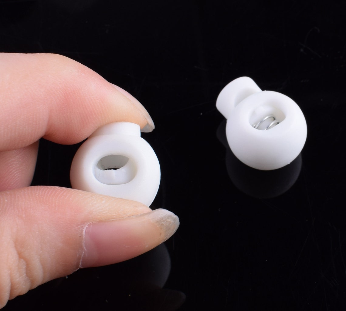 Cord Lockwhite Plastic Cord Stopper Rope End Toggle Clip - Etsy
