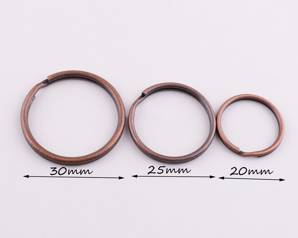 Round Key Ringsdouble Split Key Rings O Rings20mm 25mm 30mm - Etsy