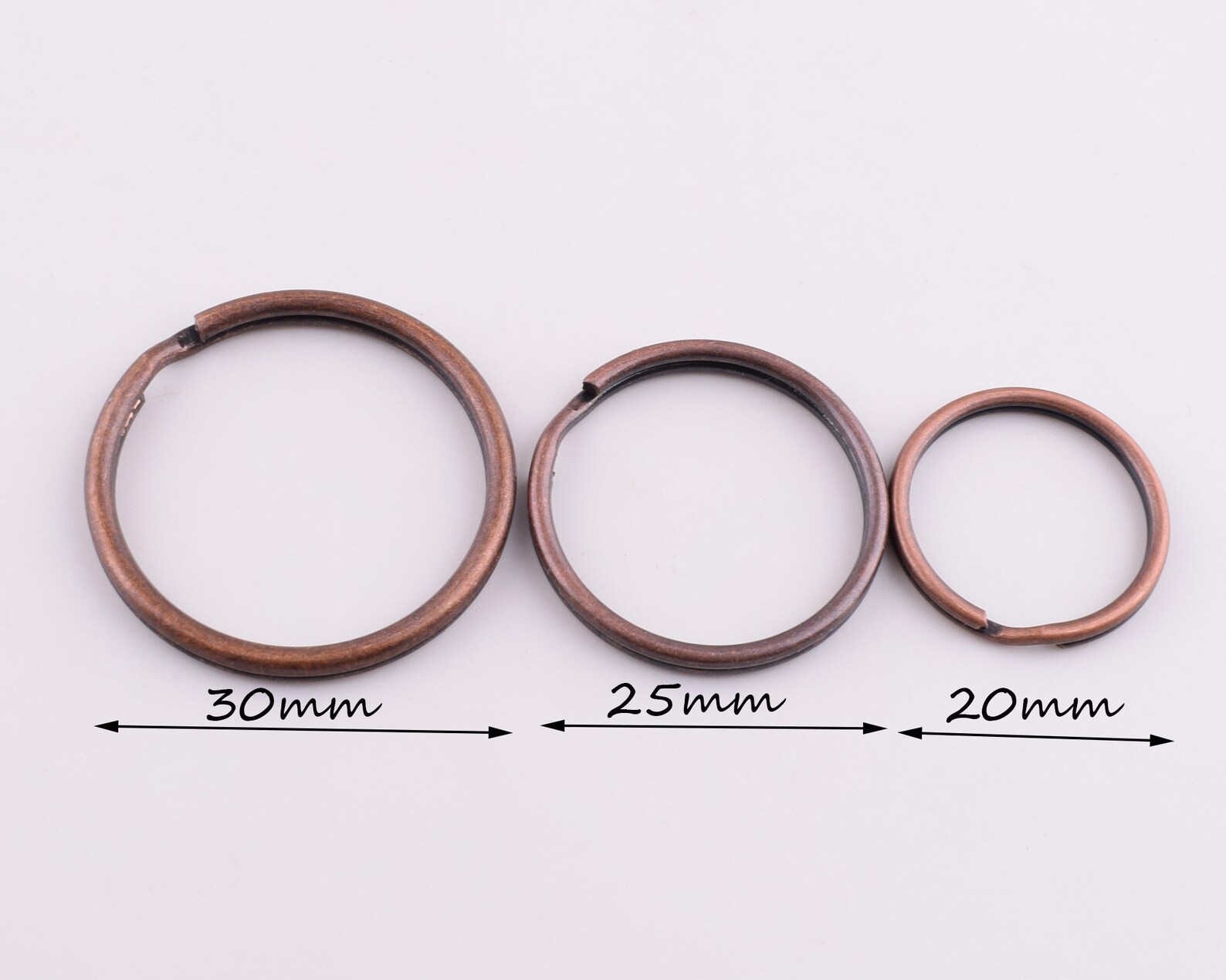 Round Key Ringsdouble Split Key Rings O Rings20mm 25mm 30mm - Etsy