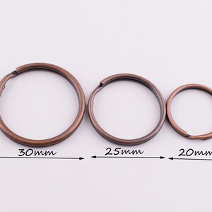 Round Key Rings,double Split Key Rings O Rings,20mm 25mm 30mm Antique ...