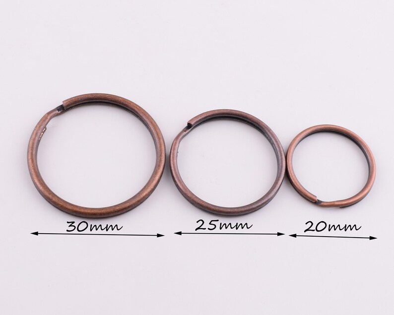 Round Key Rings,double Split Key Rings O Rings,20mm 25mm 30mm Antique ...